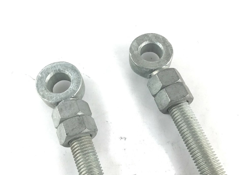 Adjustable Eye Bolts Gate Hinge Hanger x 2 Pin 19mm x 8" / 200mm & 10 ...