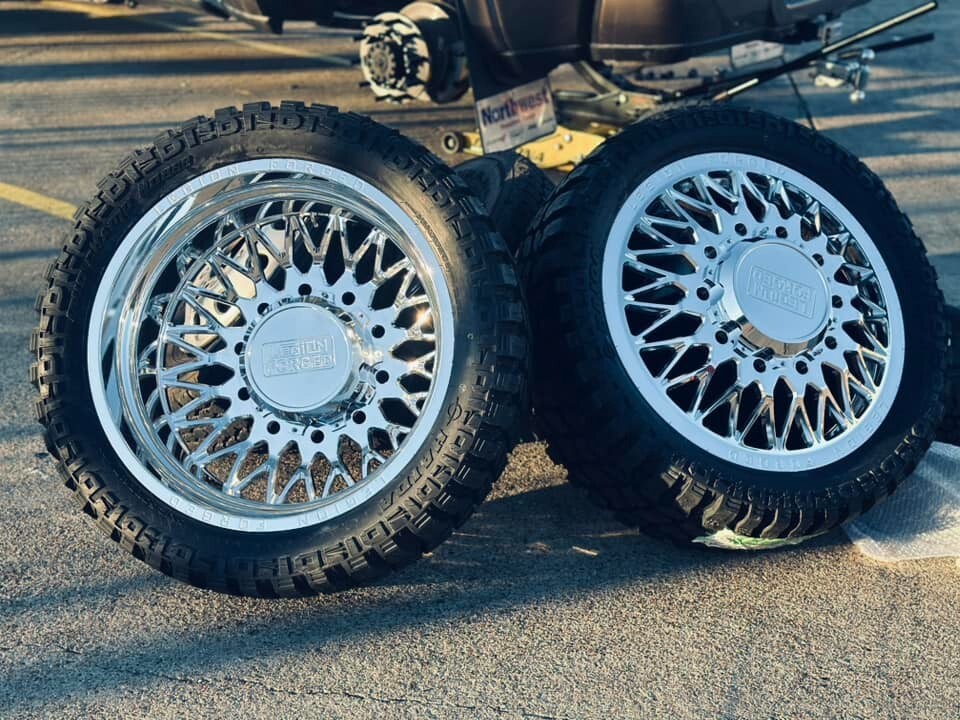 24" LEGION FORGED POLISH FW5 WHEELS RIMS TIRE 37135024 DUALLY TRUCKS | eBay