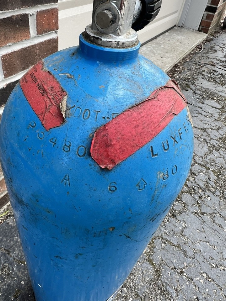 Luxfer Blue Scuba Diving Tank Cylinder with Valve boot | eBay