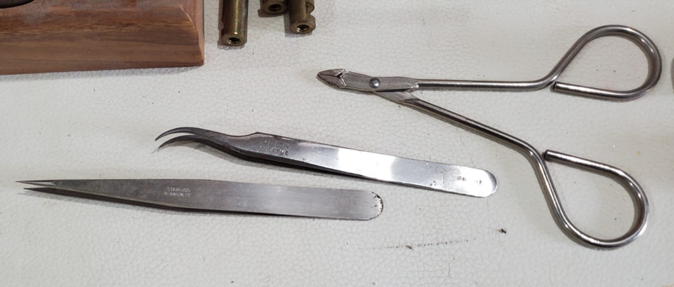 Vintage Watchmaker Jeweler Tools - Presses, Staking Press Vises Broach ...