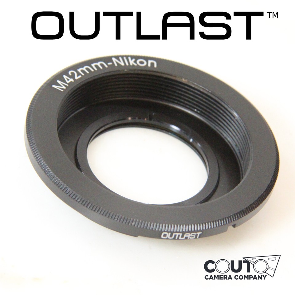 OUTLAST M42-Nikon Adapter WITH GLASS FOR INFINITY M42 to Nikon F AI ...