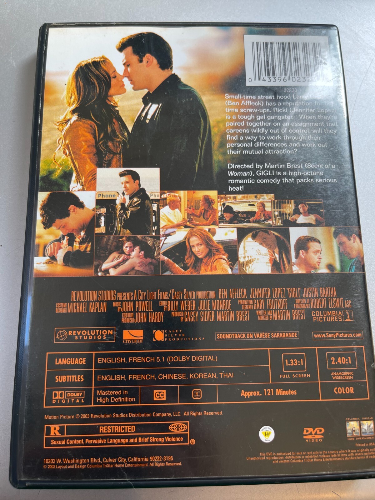 Gigli (DVD, 2003) Ben Affleck ~ Jennifer Lopez ~ Justin Bartha ...