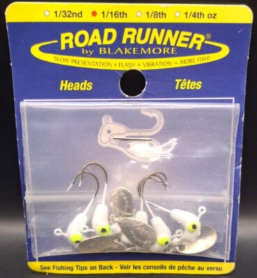 Blakemore 152-001 Road Runner Jig Head 1/16 oz White 5CT New | eBay