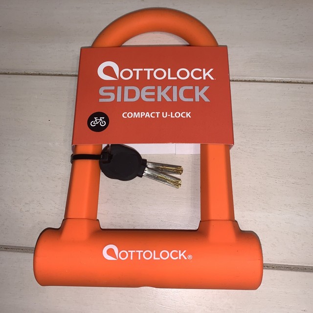 Ottolock Sidekick Orange Compact U-lock | Lightweight Keyed Bike Lock ...