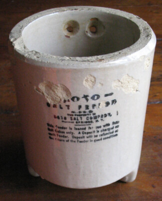 Antique Glazed Ceramic Roto Salt Feeder | eBay