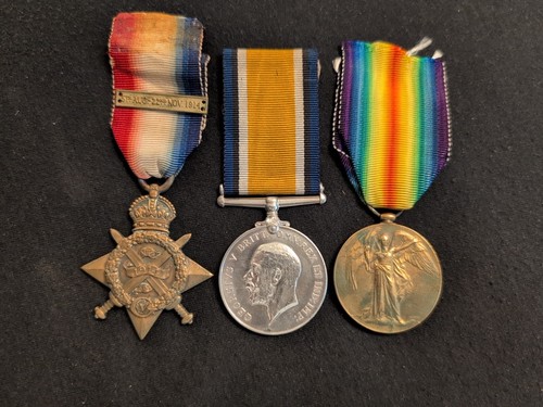 WW1 1914 Mons Star Trio & Clasp L-6388 George William Reynolds Royal ...