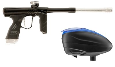 Dye DSR Plus Paintball Marker Gun Silver Night w/ Black Blue Dye LT-R ...