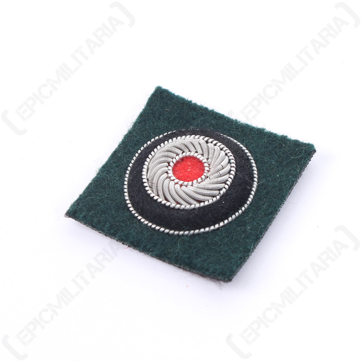 Bullion Cap Cockade - Dark Green - WW2 Repro German Army Badge Patch ...