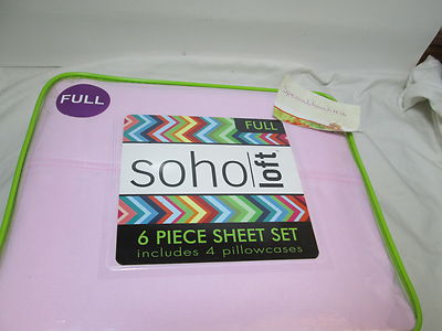 New 6 Piece Soho Loft Full Sheet Set ~ Pink NEW | eBay