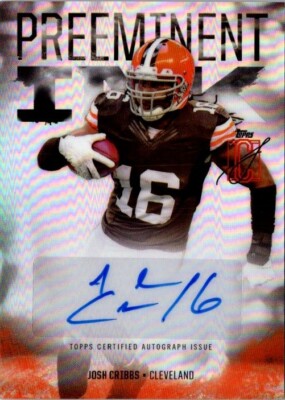 2024 Topps Signature Class Josh Cribbs Auto Preeminent Ink #PI-JC ...