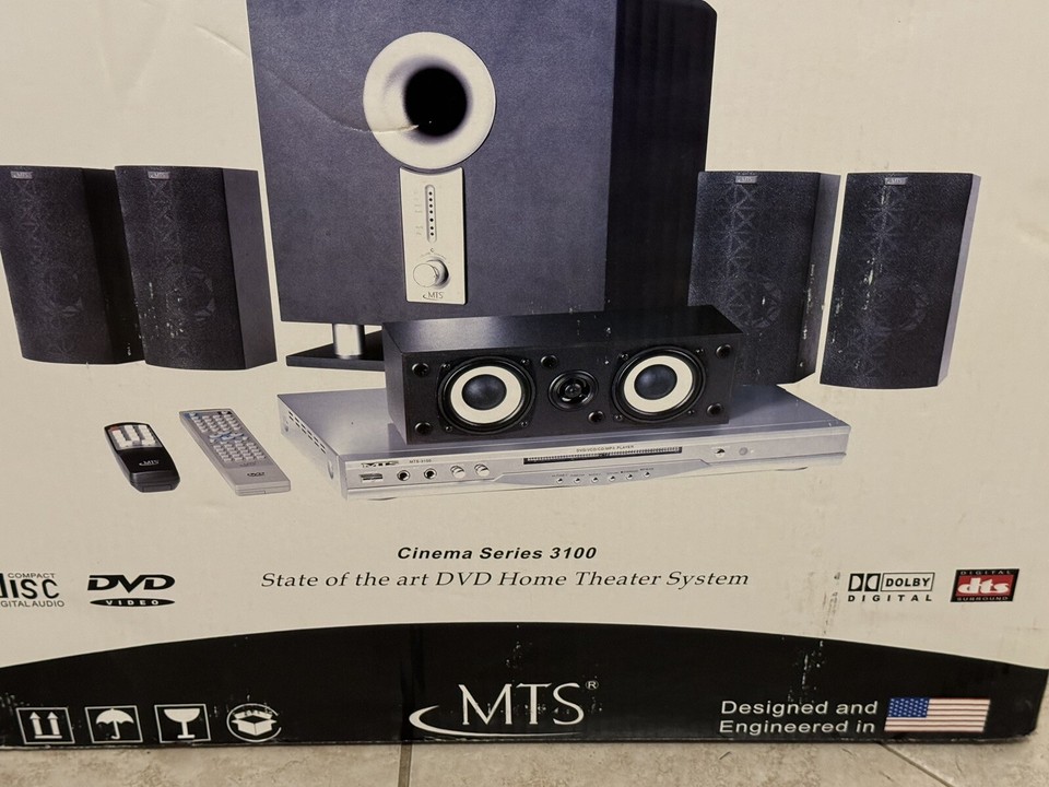 NIB Millenium Theater Systems MTS-3100 Cinema Series DVD Home Theater ...