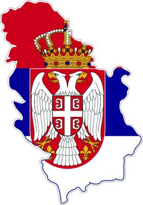 Sticker car moto map flag vinyl outside wall decal macbbook serbia ...