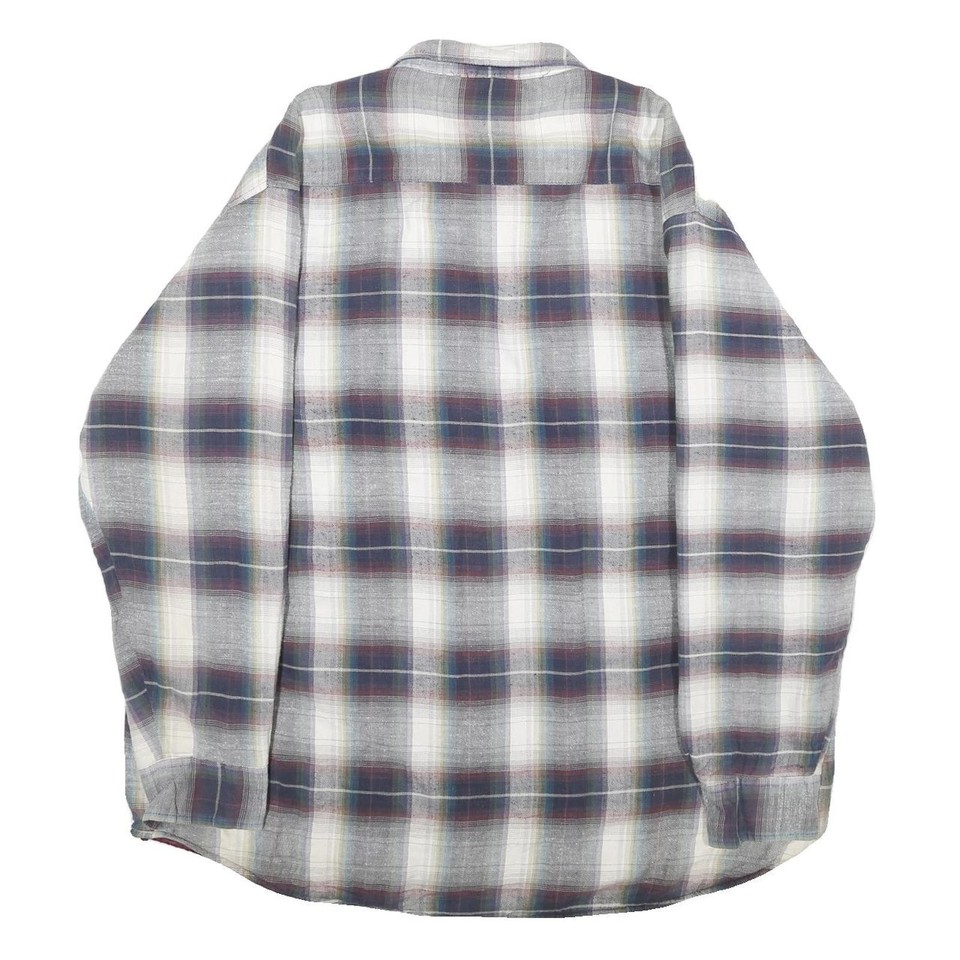 SPORTS AFIELD Mens Blue Grey White Checked Cotton Blend Jacket 2XL ...