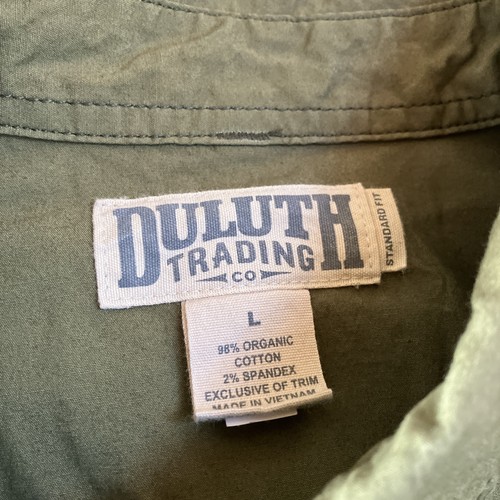 Men’s Duluth Trading Button Down Large Long Sleeve Organic Cotton ...