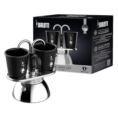 Bialetti Mini Express Induction 2 Cup IH Compatible & Direct Fire ...