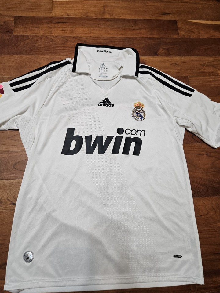 Real Madrid 2008/2009 Home Football Soccer Jersey #5 Zidane Adidas ...