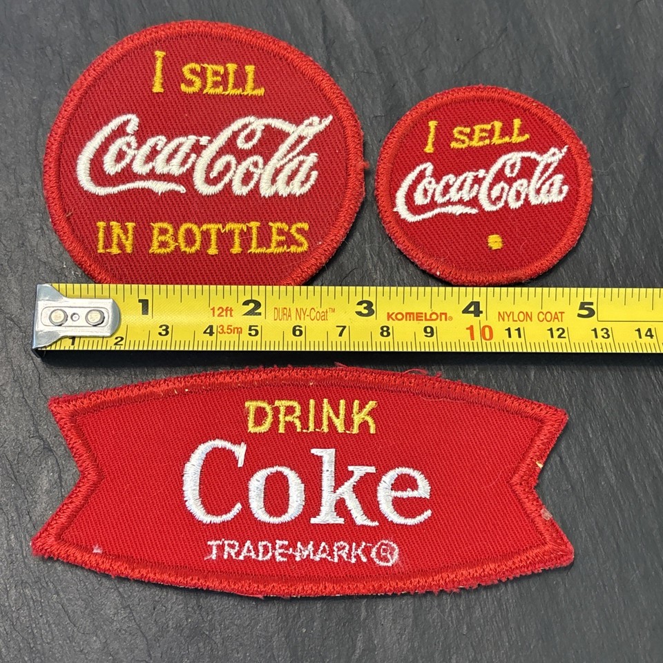 Coca Cola Coke Patches Embroidered Lot Of 3 Vintage I Sell Coca Cola ...
