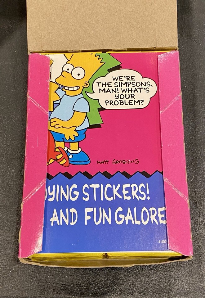 1990 Topps The Simpsons Vintage Wax Trading Card Full Box 36 Packs ...