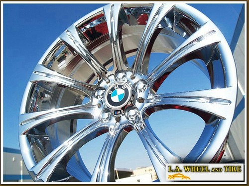 SET OF 4 CHROME 19" BMW M5 M6 E60 STYLE 166 OEM WHEELS RIMS 525i 545i ...