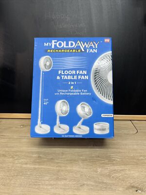 Emson 7039 Height Rechargeable Floor and Table Fan - White 80313070396 ...