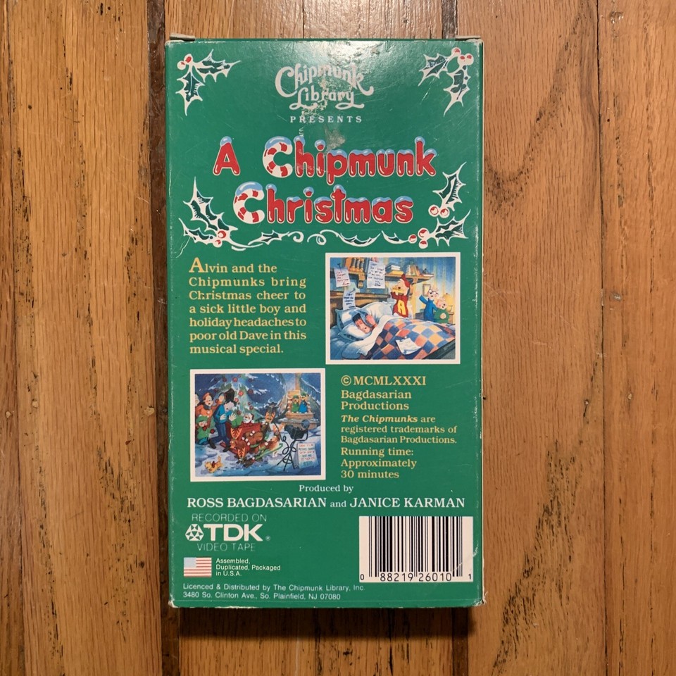The Chipmunk Library A Chipmunk Christmas VHS RARE HTF | eBay