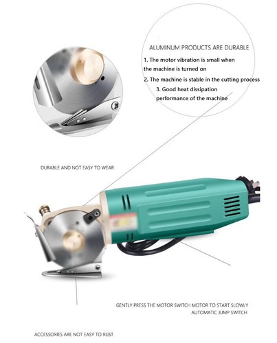 70mm Electric Circular Knife Cutting Machine Fabric Cloth Cutter Round ...