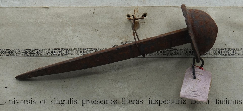 Christian Relic Holy Nail Passion Jesus Christ with Documents ...