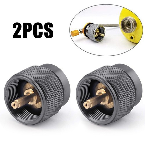 2pcs Outdoor Camping Stove Adapter EN417 Lindal Valve Output Gas Tank ...