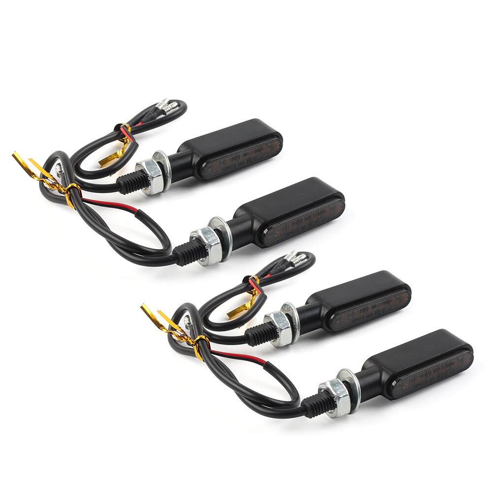 LED Mini Turn Signal Amber Light Running Blinker Smoke For Cafe Racer ...