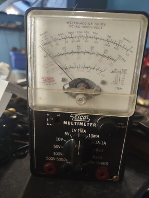 vintage EICO MULTIMETER MODEL 536A w/ PROBES ... UnTESTED | eBay