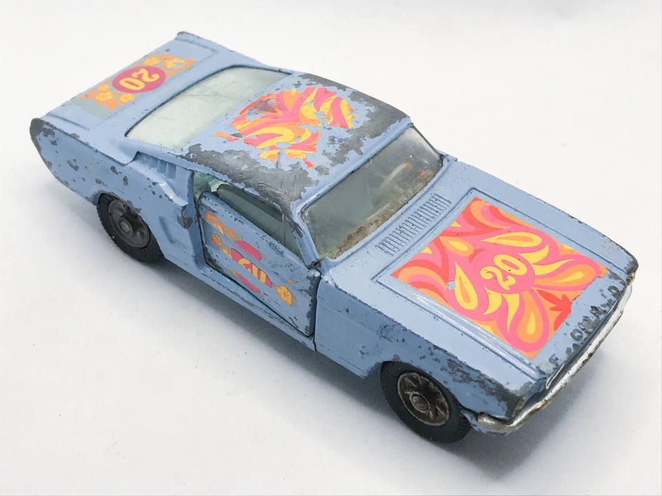 RARE CORGI TOYS # 348 POP ART FORD MUSTANG FASTBACK 2+2 FLOWER POWER ...