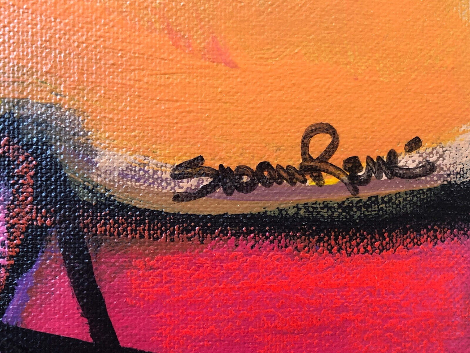 SUSAN RENE Original Acrylic Painting “CHILI DOG” 16” X 12" Signed By ...