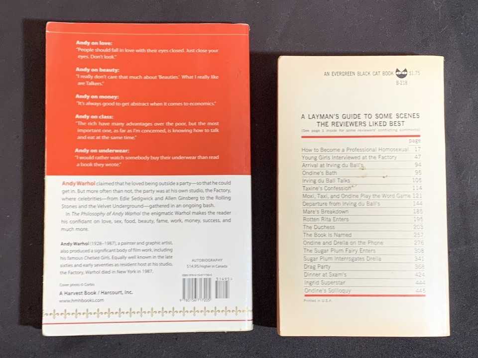 The Philosophy Of Andy Warhol And A Book Lot Of 2 60s Pop Art Books ...