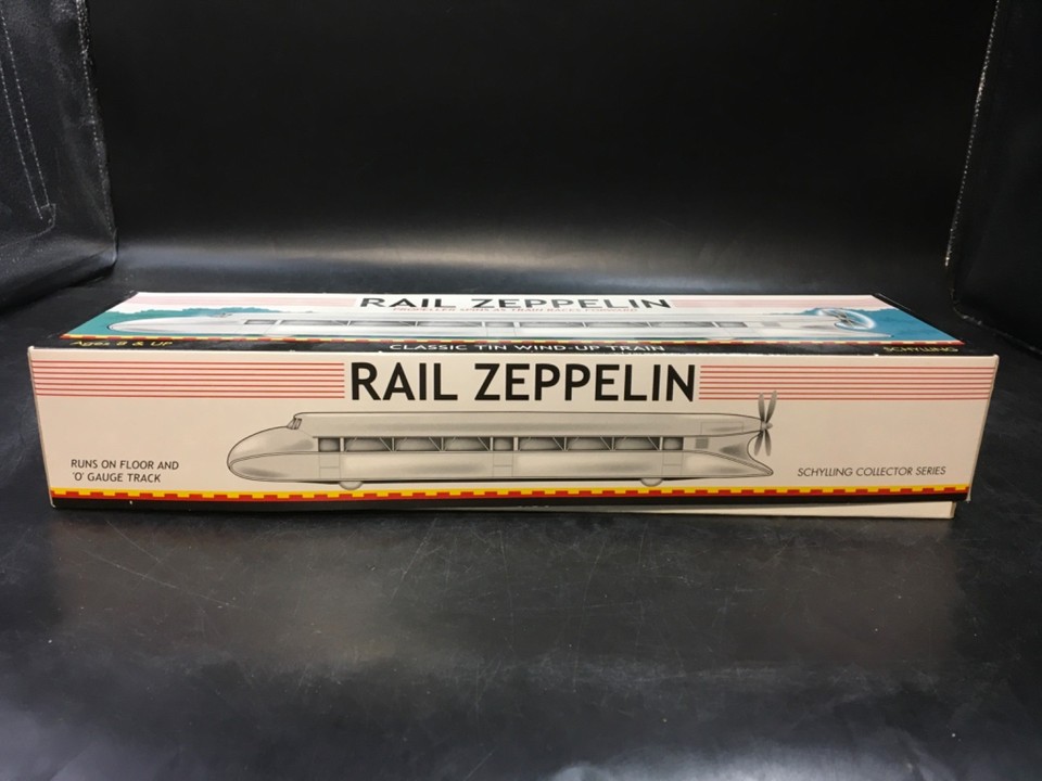 Schylling Floot and O Gauge 3 Rail Wind-up Rail Zeppelin Chrome with ...