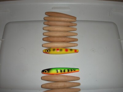 LOT OF 10 WOODEN FISHING LURE BLANKS SAM GRIFFIN MOONSHINE SPECIAL ...