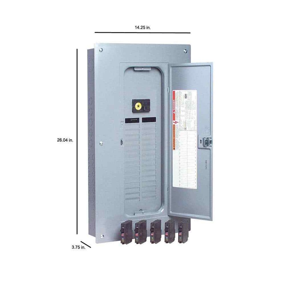 Main Breaker Plug-On Neutral Load Center QO 100 Amp 32-Space 32-Circuit ...