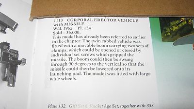 CORGI 1113 MISSILE ERECTOR CABUNIT REPAINTED FROM 1959 & EXCELLENT FOR ...