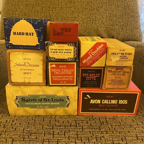 Lot of 11 Vintage Avon After Shave with Original Boxes | eBay