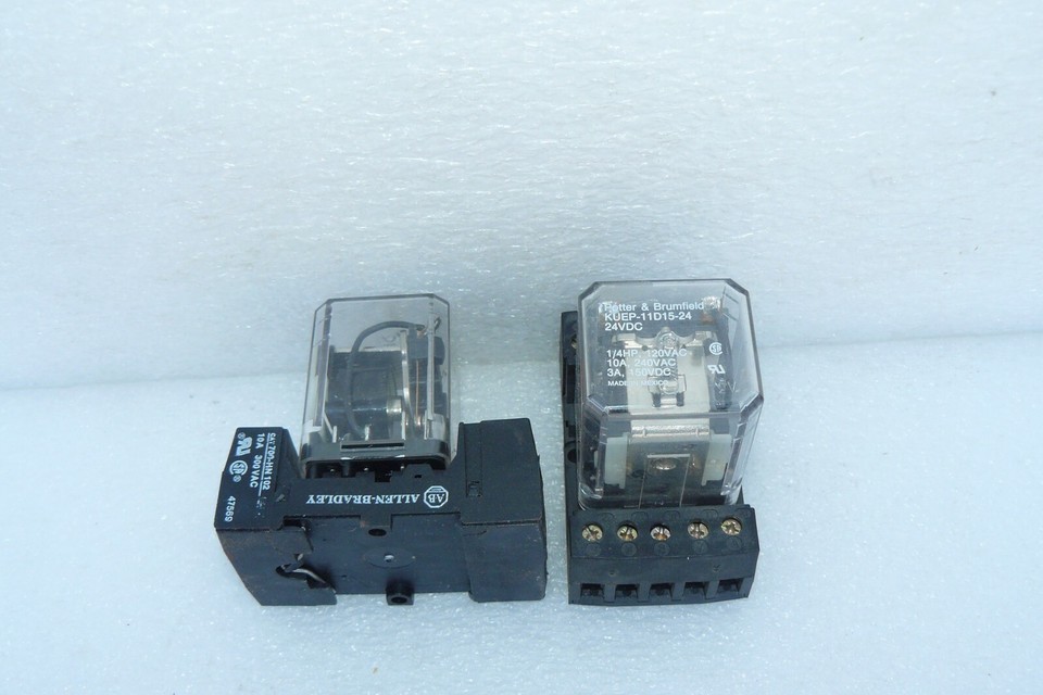 2 POTTER & BRUMFIELD KUEP-11D15-24 RELAYS WITH SOCKETS | eBay