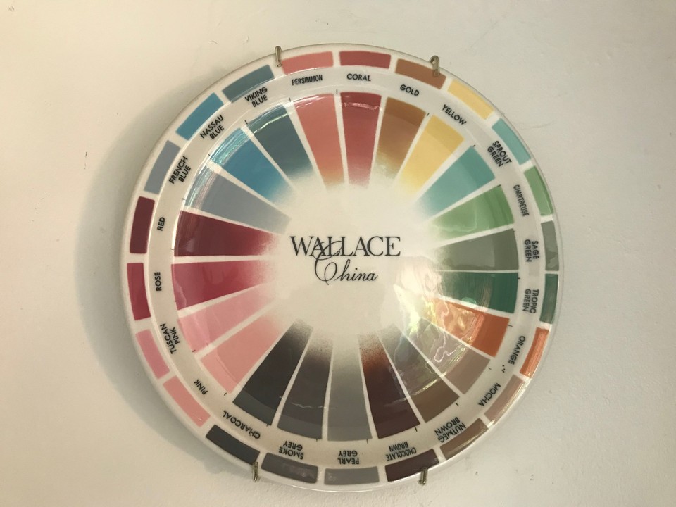 VTG 10" 40's WALLACE CHINA Restaurant Ware Salesman Sample Plate Pie ...