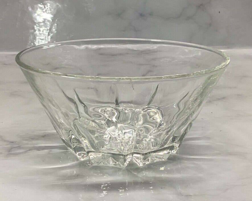 Princess House clear glass Bowls 5 3/4” Soup Cereal Dessert Salad set ...