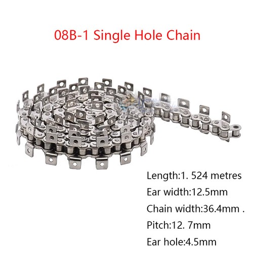 08B-1 Single Hole Chain With Double Curved Lugs Length 1.524m Pitch: 12 ...