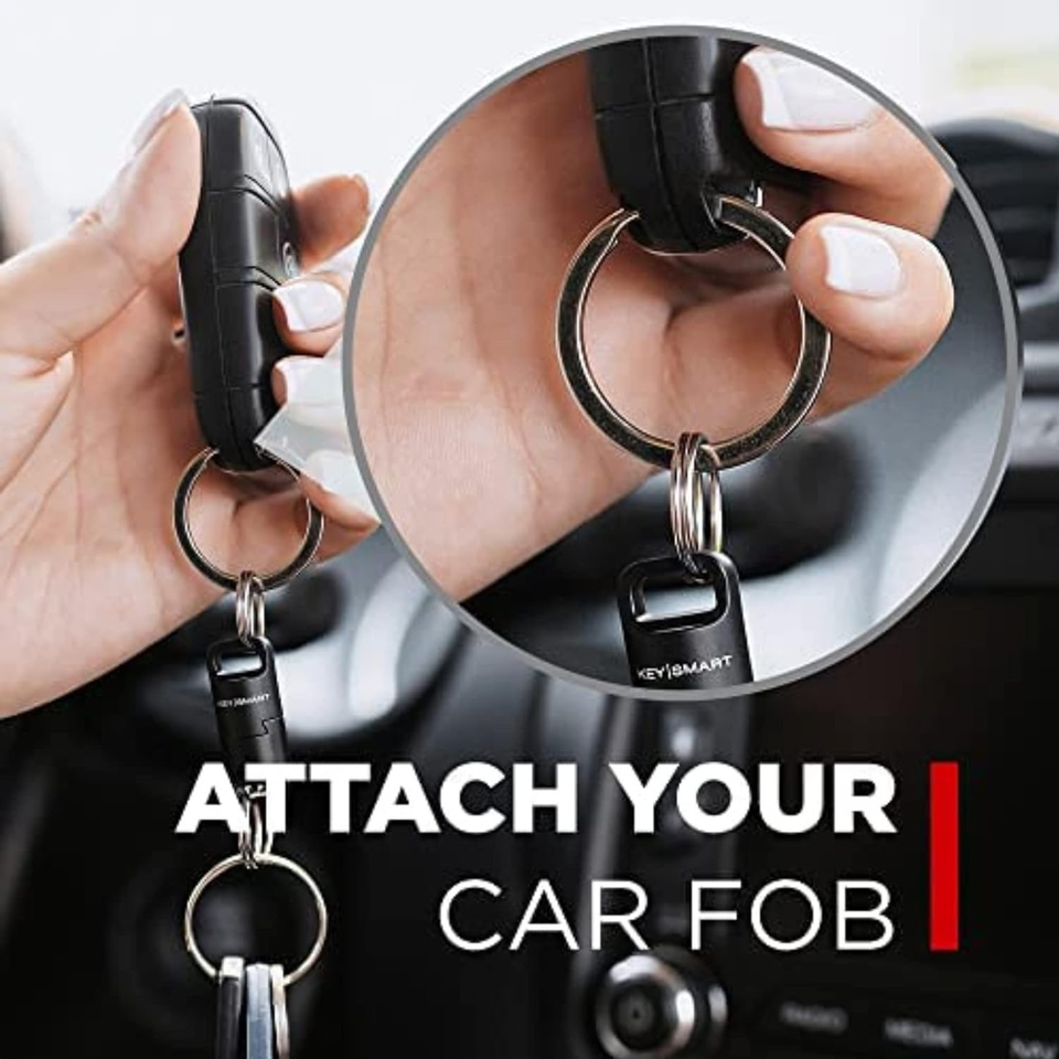 KeySmart MagConnect Pro Locking Magnetic Keyring Quick Connect Black ...