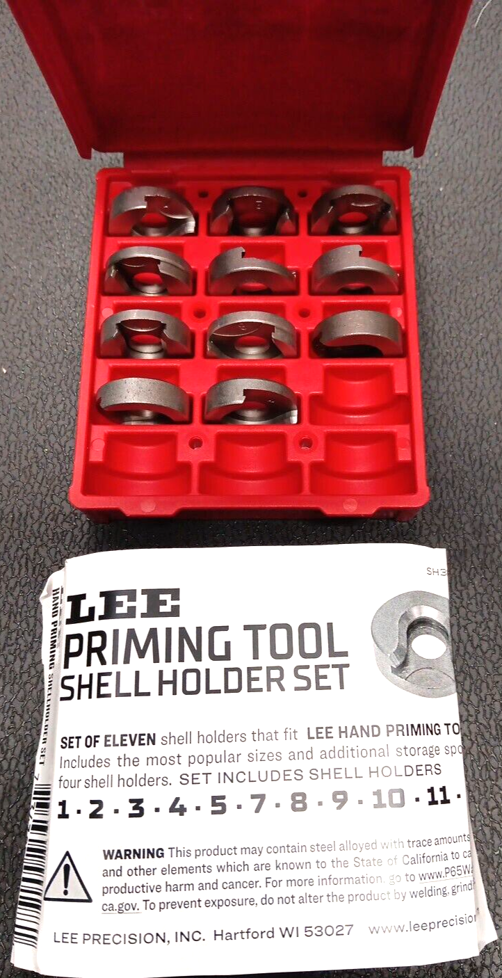 Lee Precision Hand Priming Tool Shell Holder Set of 11 Shellholders 90198 734307901981 | eBay