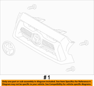 53100-04491 Toyota Grille, radiator 5310004491, New Genuine OEM Part | eBay
