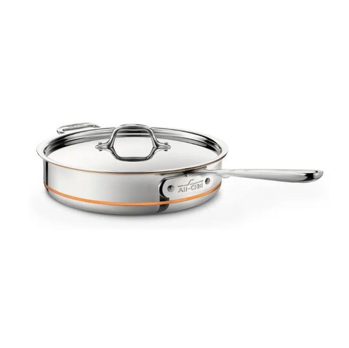 New All Clad Copper Core 3 qt Polished 5-ply Stainless Steel Saute Pan ...
