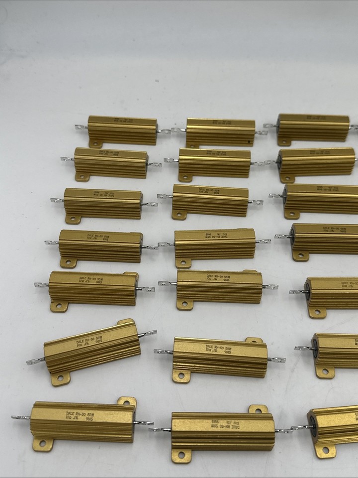 40 Lot Dale RH series wirewound resistor, RH-50, 10 Ohm, .01% 50 watt ...