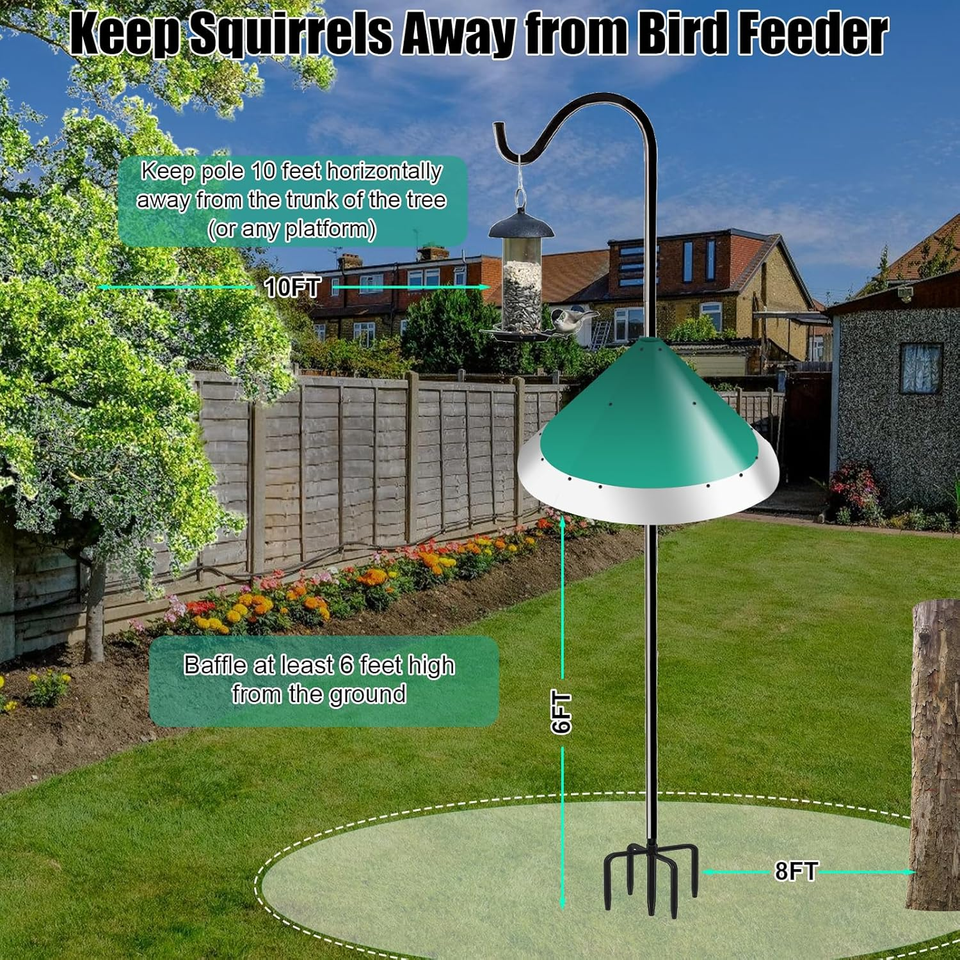 24 Inch Extra Large Squirrel Baffle for Bird Feeder Pole, Squirrel ...