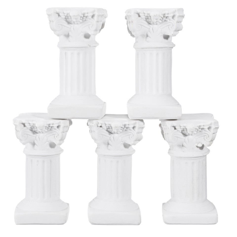 5 Pcs Roman Pillar Decorative Column Mini Greek Pedestal Pillars ...