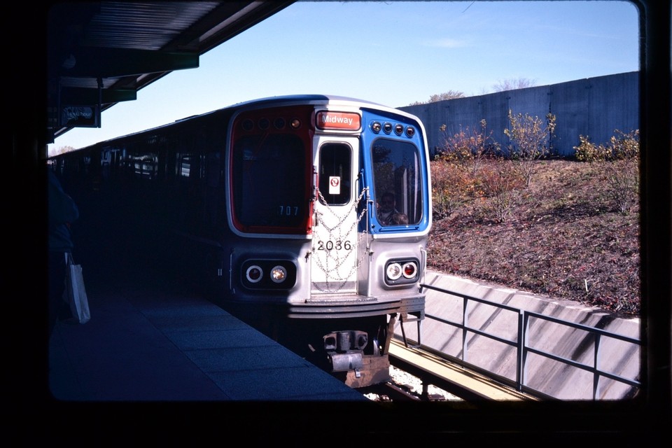 Railroad Slide - Chicago CTA #2036 Subway Transit El Car 1993 Midway ...